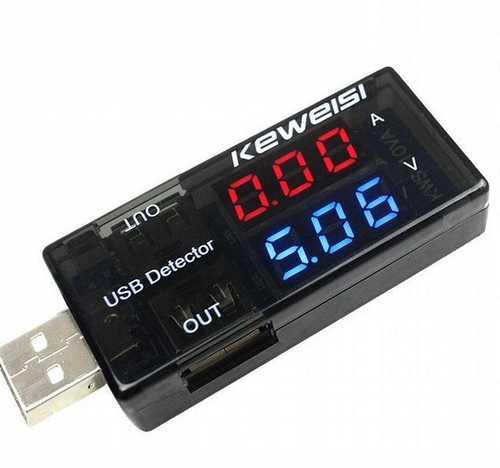 10714-279 Тестер USB Keweisi KWS-10VA, 3-9 В, 0-3