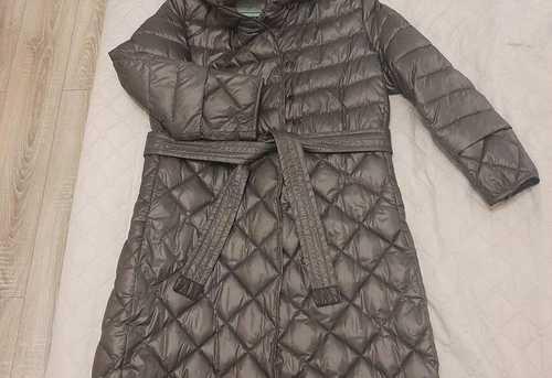Пальто стеганное женское 44 размер. Осень