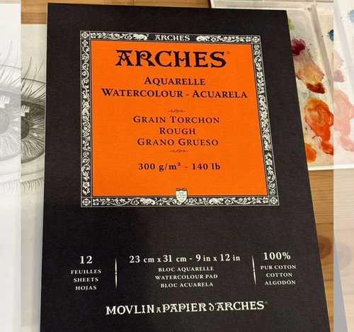 Бумага для акварели arches 300 торшон