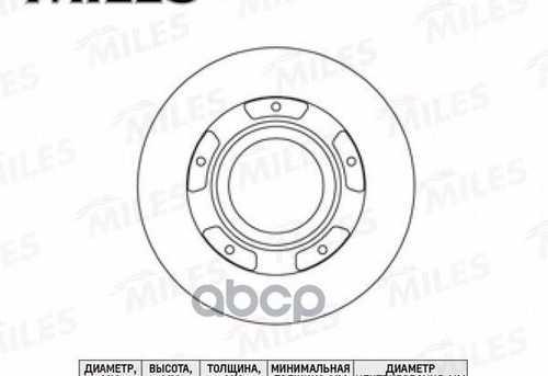 Диск тормозной задний (с кольцом ABS) ford tran