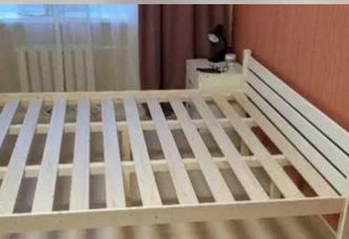 Кровать 160 на 200 см двуспальная - сосна
