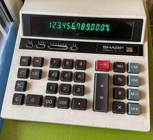 Винтажный калькулятор Sharp Compet CS-2122