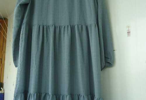 Платье новое с бир48/50р,свободный фасон,рукав,дл1