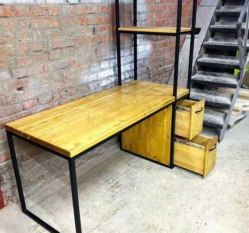 Письменный стол с ящиками / рабочий стол лофт
