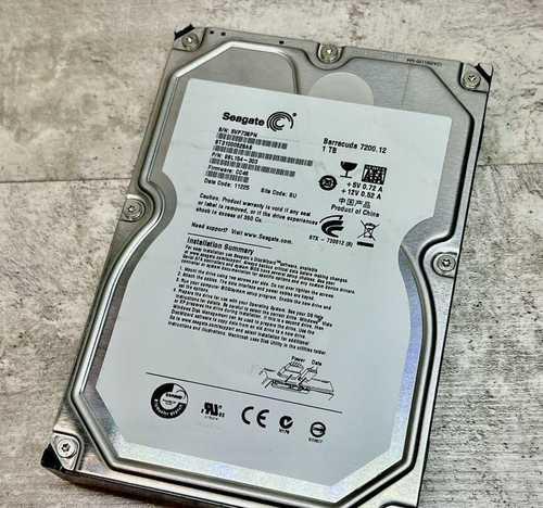 Накопитель HDD 1Tb Seagate 620 часов в работе