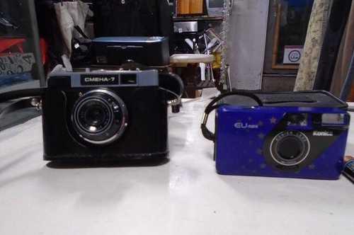 Пленочный фотоаппарат konica eu-mini/смена 7