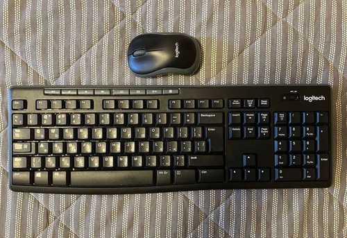 Беспроводная клавиатура и мышь logitech K270