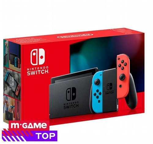 Игровая приставка nintendo nintendo switch (неоновый синий/неоновый красный)