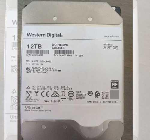 Жесткий диск 12Тб Wd DC HS520