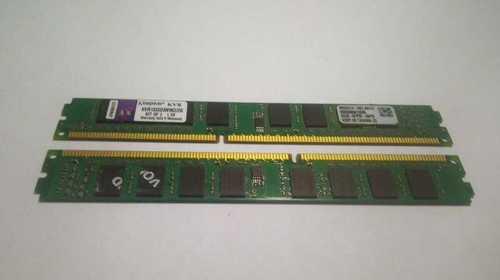 Оперативная память Kingston (1 гб x 2) DDR3 1333g