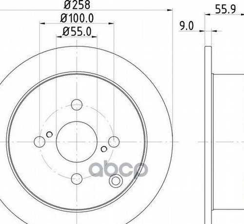Диск тормозной зад ND1003K nisshinbo