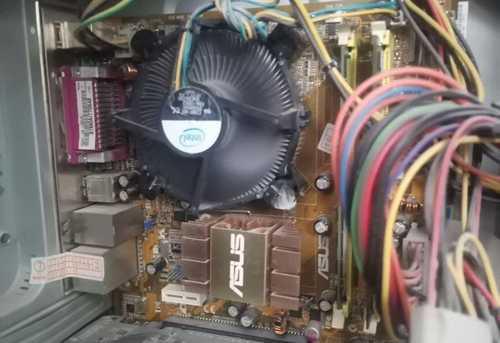 Комплект мать проц оперативка lga775