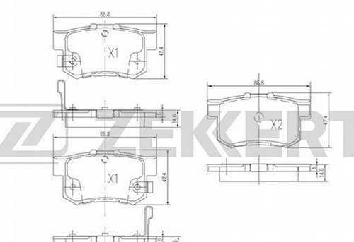 Zekkert BS-1720 Колодки тормозные дисковые задние