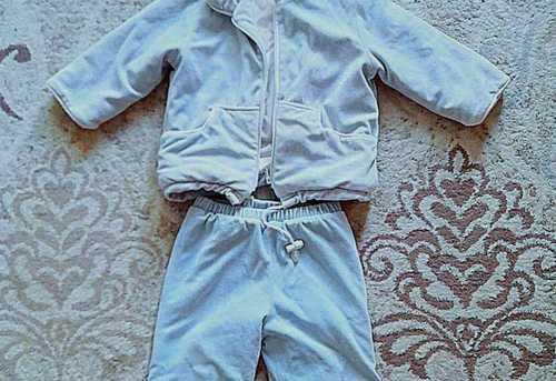 Велюровый костюм детский с синтепоном