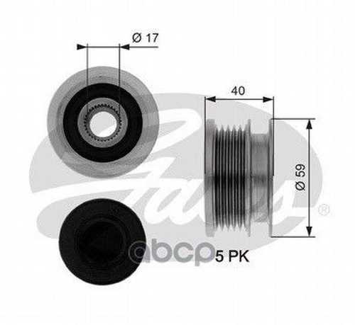 Муфта обгонная шкива генератора OAP7074 Gates