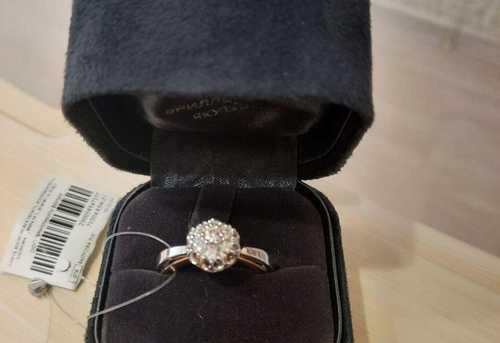 Кольцо золотое с якутскими бриллиантами размер 18