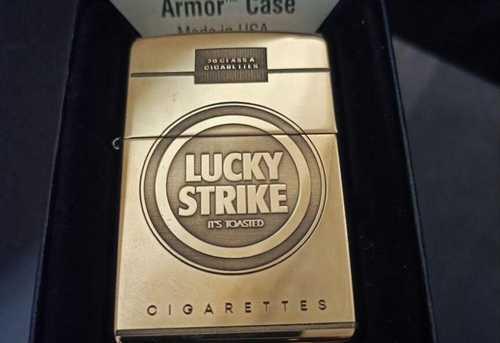 Зажигалка zippo с гравировкой Lucky Strike