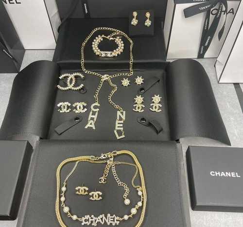 Chanel серьги чокер браслет