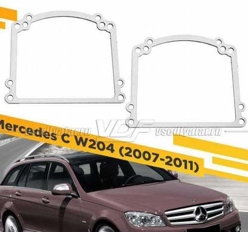 Рамки для замены линз в фарах Mercedes C W204 2007