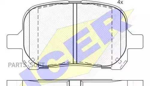 Icer 181632 Колодки тормозные Toyota Camry; Lexus