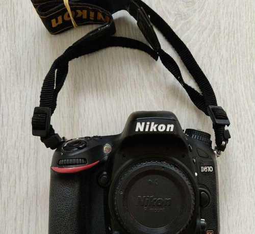 Фотоаппарат Nikon D610 полнокадровый, пробег 50к