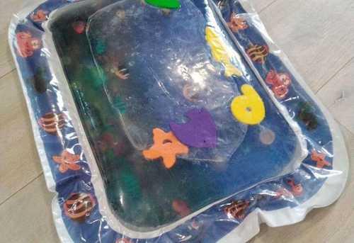 Детский надувной развивающий коврик аквариум