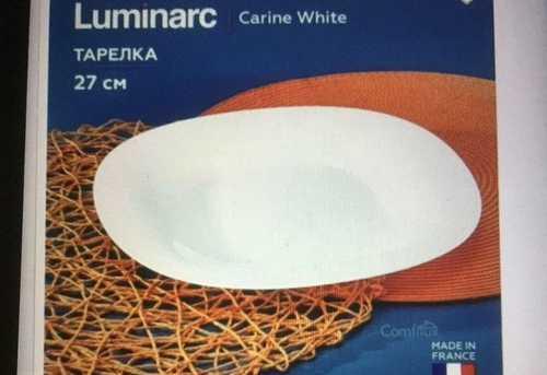 Тарелки luminarc белые Carine 27 см 12 шт