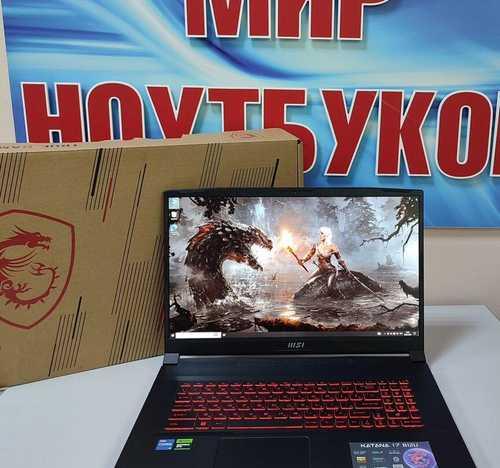 Msi как новый, i5-12gen, RTX 4gb, 17" 144Hz