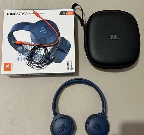 Наушники JBL Tune 670NC синие Чехол оригинальный