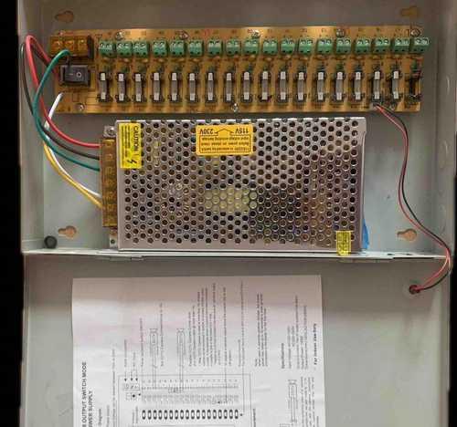 Блок питания cctv, 18-портовый канальный блок пита