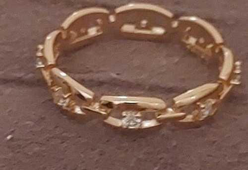 Золотое кольцо с цирконами проба 585 RG