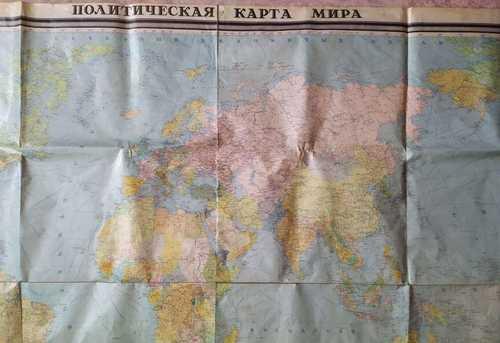 Политическая карта мира времён СССР