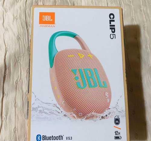 Колонка jbl clip 5 розовая