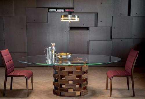 Стол обеденный фиксированный Colosseo 8076FSV glas