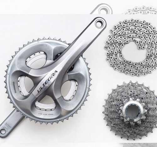 Система и кассета Shimano Ultegra, цепь Campagnolo