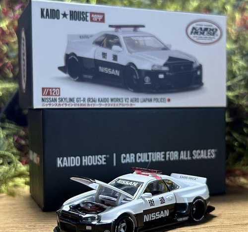 Mini GT kaido house Nissan Skyline Japan Police