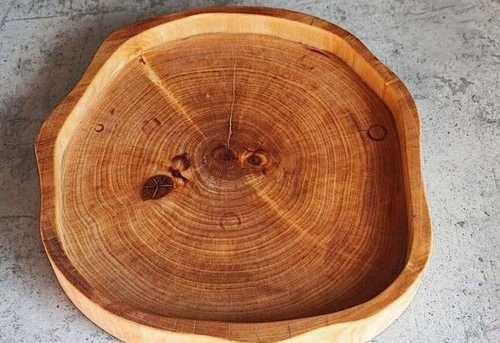 Деревянная Сервировочная тарелка