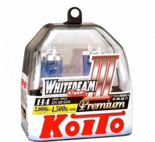 Лампа галогенная Koito Whitebeam III H4 (P43t) 12V