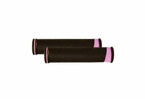 Ручки руля XL-G26 резиновые чёрные с фиолетовыми в