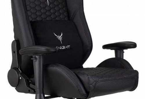 Кресло игровое Knight Neon черный соты эко.кожа с
