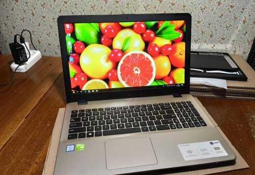 Ноутбук Asus 15.6 FullHD i7 8550U, 8Gb, ssd128+750