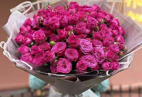 Пионовидные розы, цветы с доставкой, букет роз