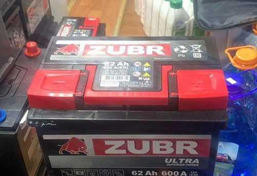 Аккумулятор zubr Ultra (62 Ah, 12 V) Обратная, R+