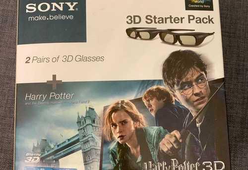3d очки sony и 2 оригинальных диска Blu-Ray