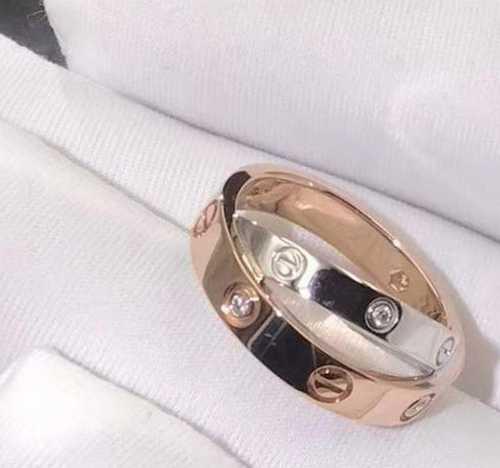 Браслет Cartier Love розовое золото 6 бр. 0.0709 ct