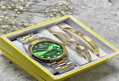 Часы женские в комплекте с браслетом t-4774