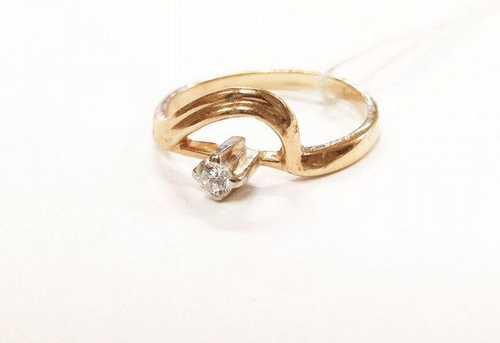 Золотое кольцо с бриллиантом 18р