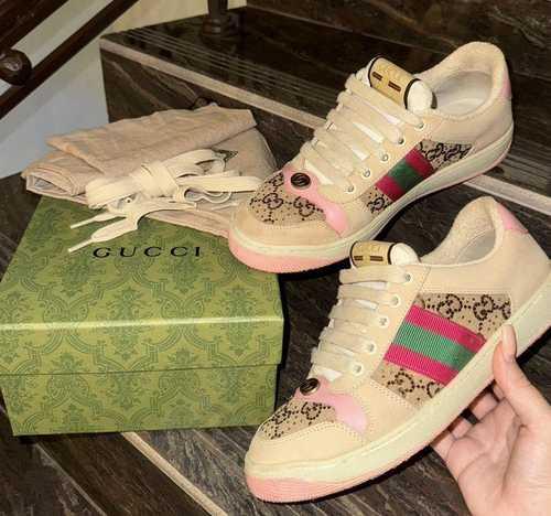 Кроссовки кеды gucci женские 39 оригинал