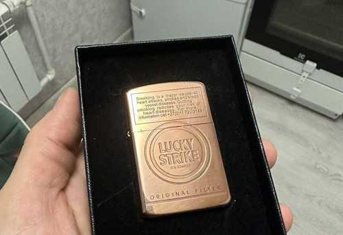 Зажигалка lucky strike armor copper