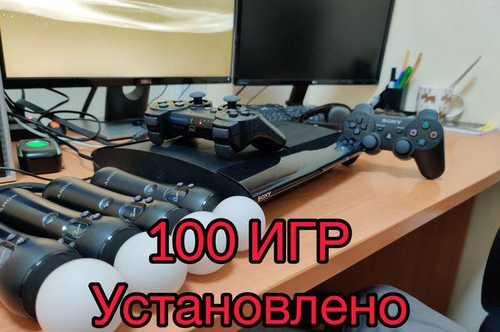 Прошитая PS3 Super Slim + 100 Игр